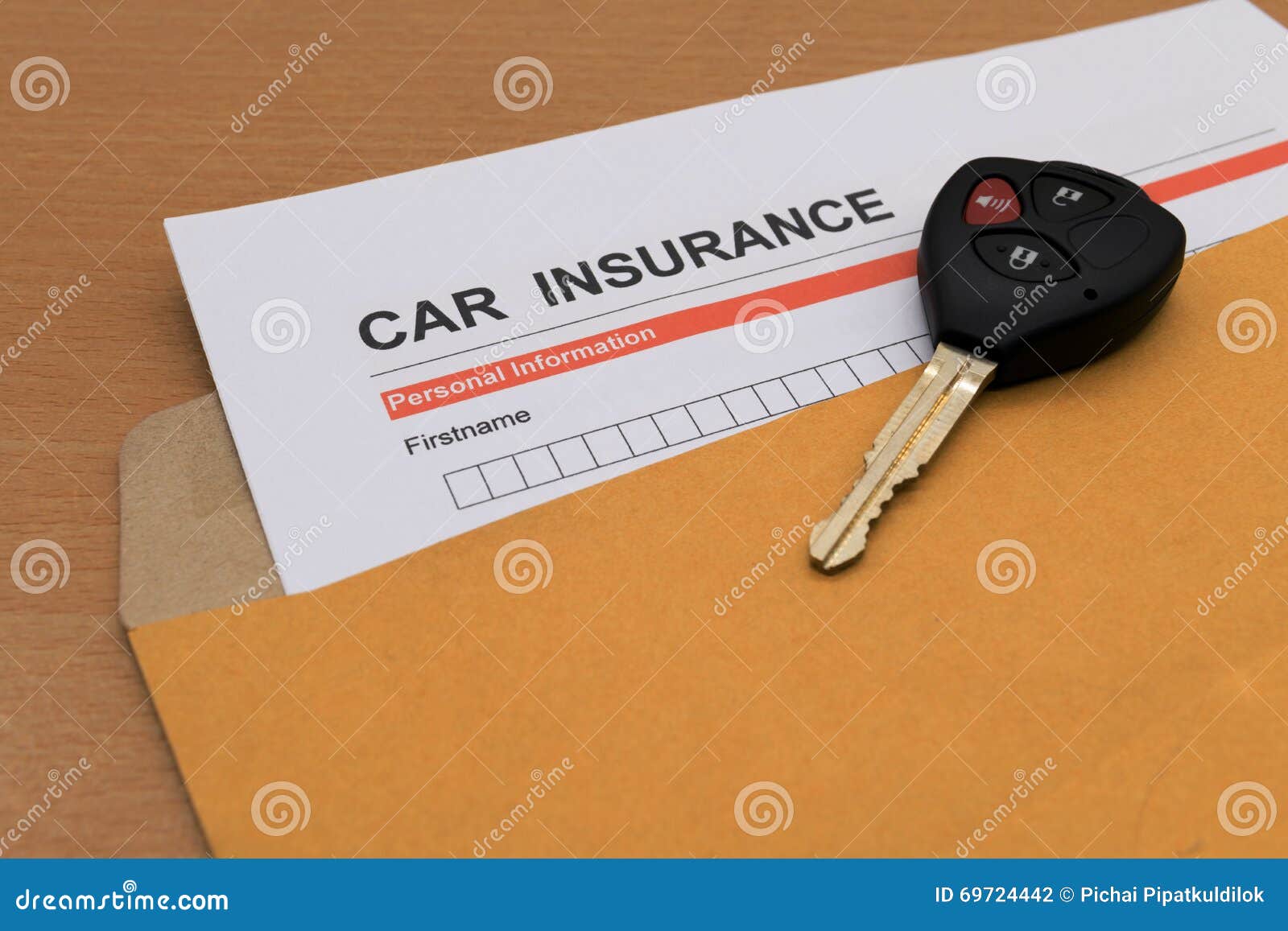Car Insurance Application Form Stock Photo - Image of application ...