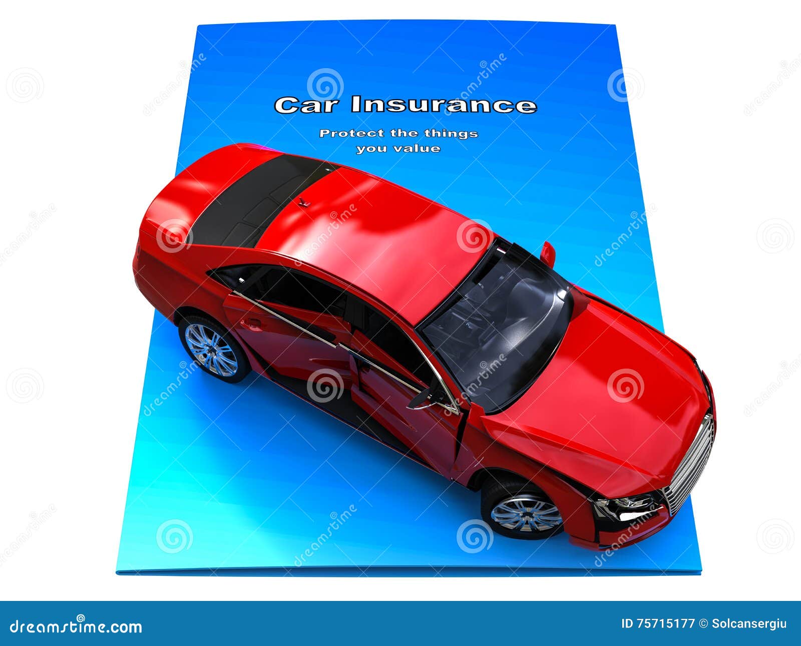 Car insurance brochure stock illustration. Illustration of blue - 75715177
