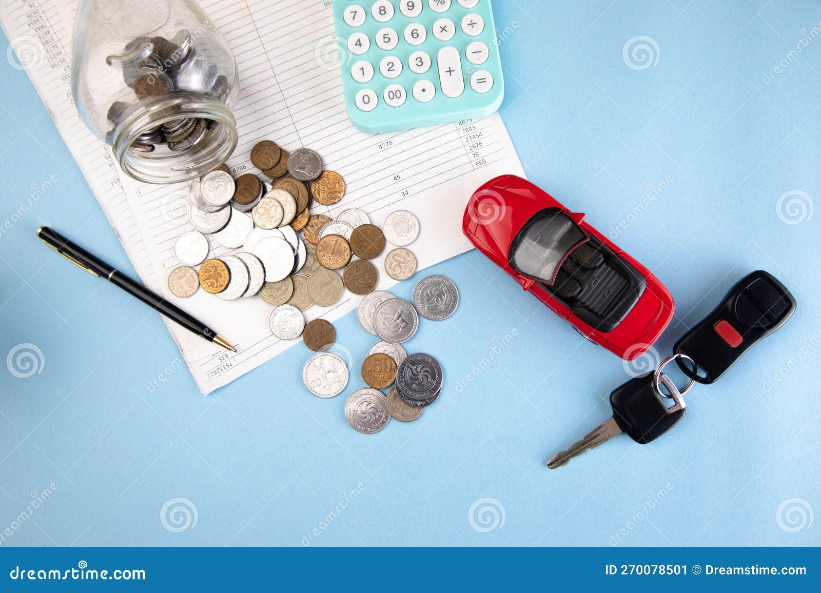 Car Insurance Concept on Table Stock Image - Image of automobile ...