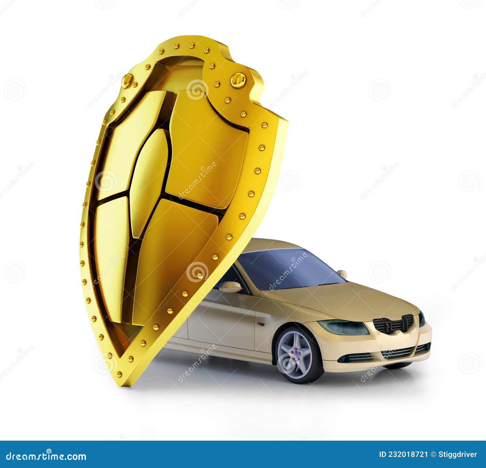 Car insurance 3d concept stock illustration. Illustration of auto ...