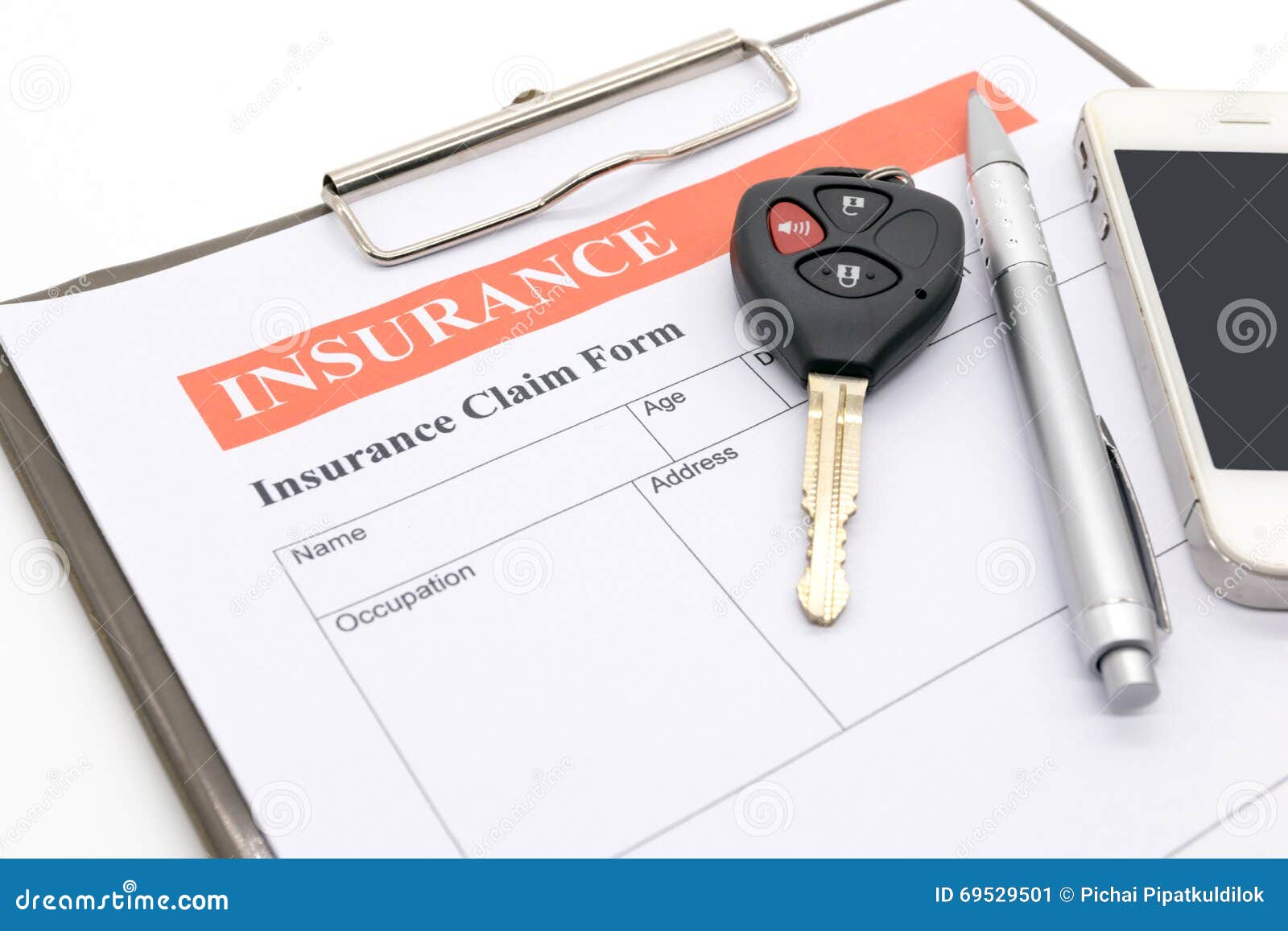 Car insurance form stock image. Image of contract, agreement - 69529501