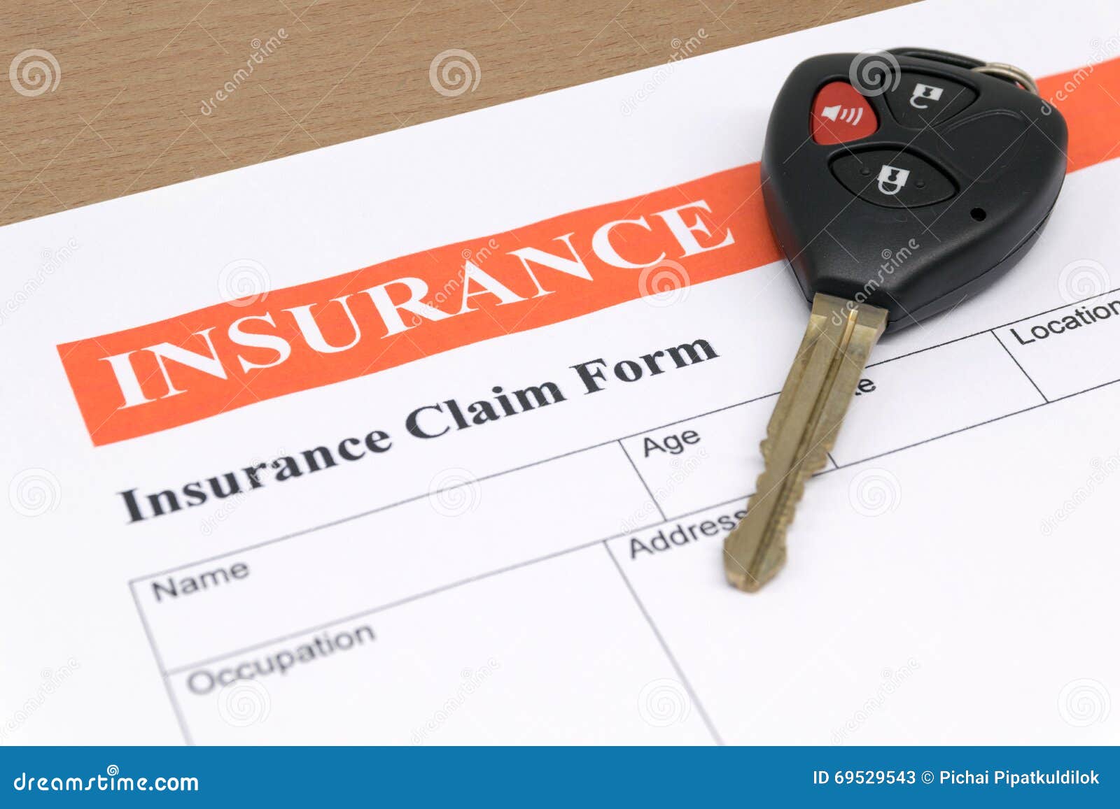 Car insurance form stock image. Image of accessory, security - 69529543