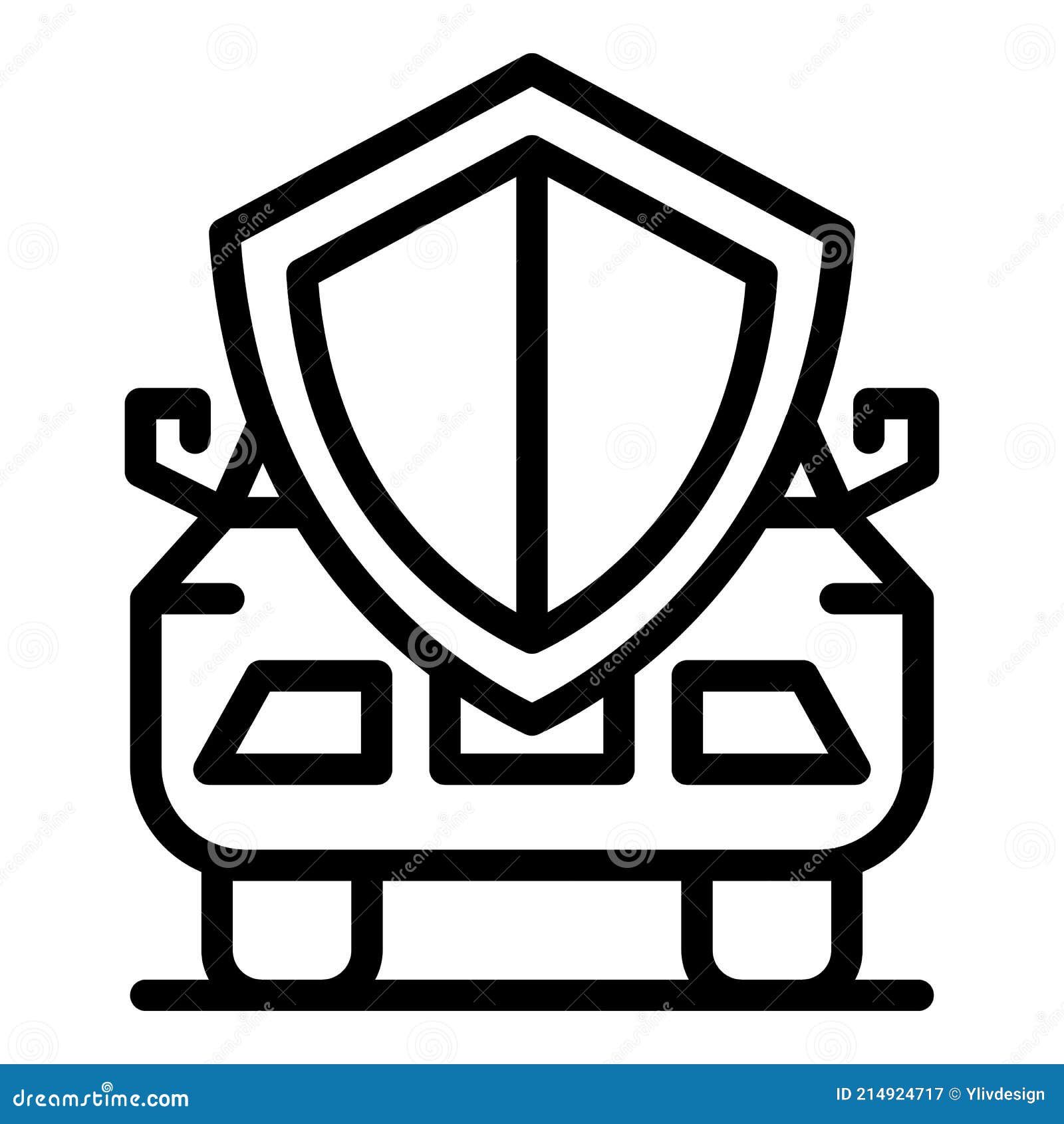 Car Insurance Icon, Outline Style Stock Vector - Illustration of ...