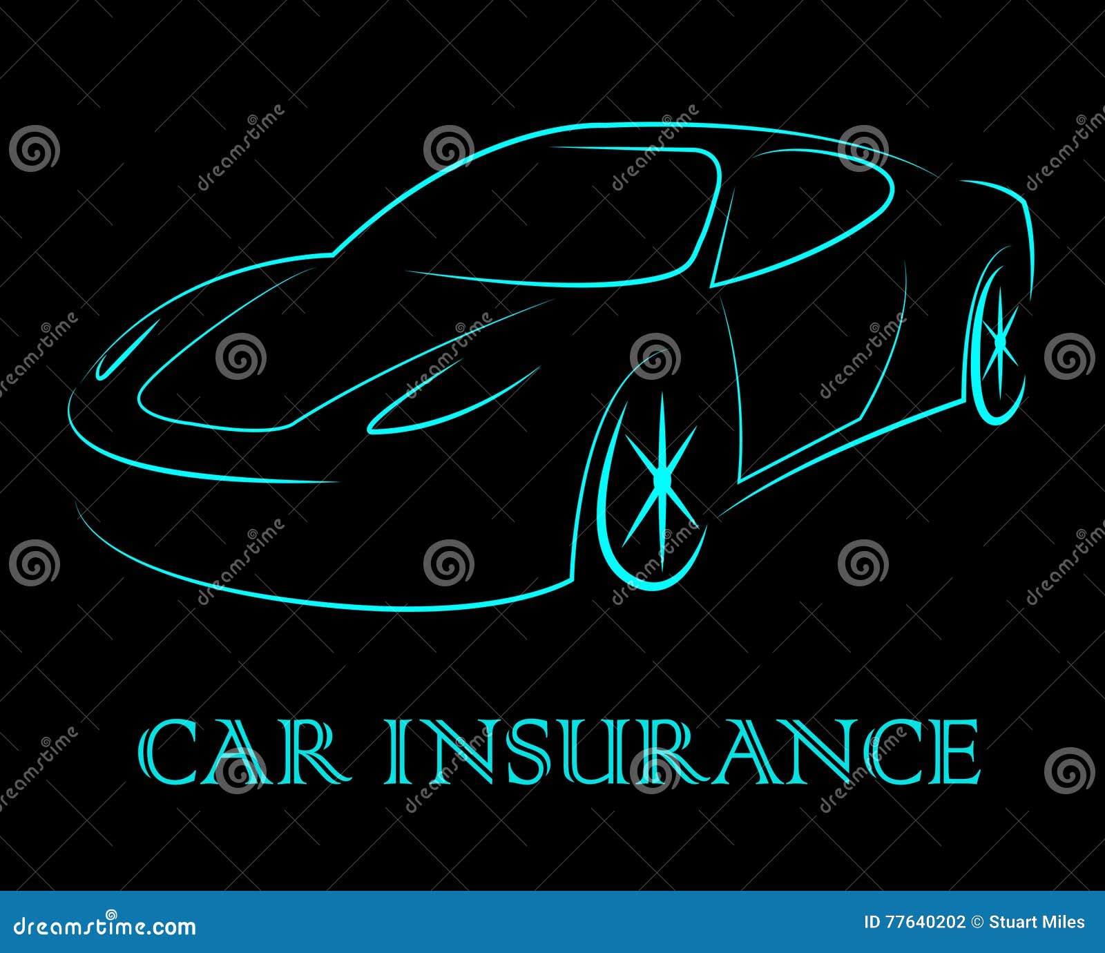 Car Insurance Indicates Coverage Vehicle and Auto Stock Illustration ...