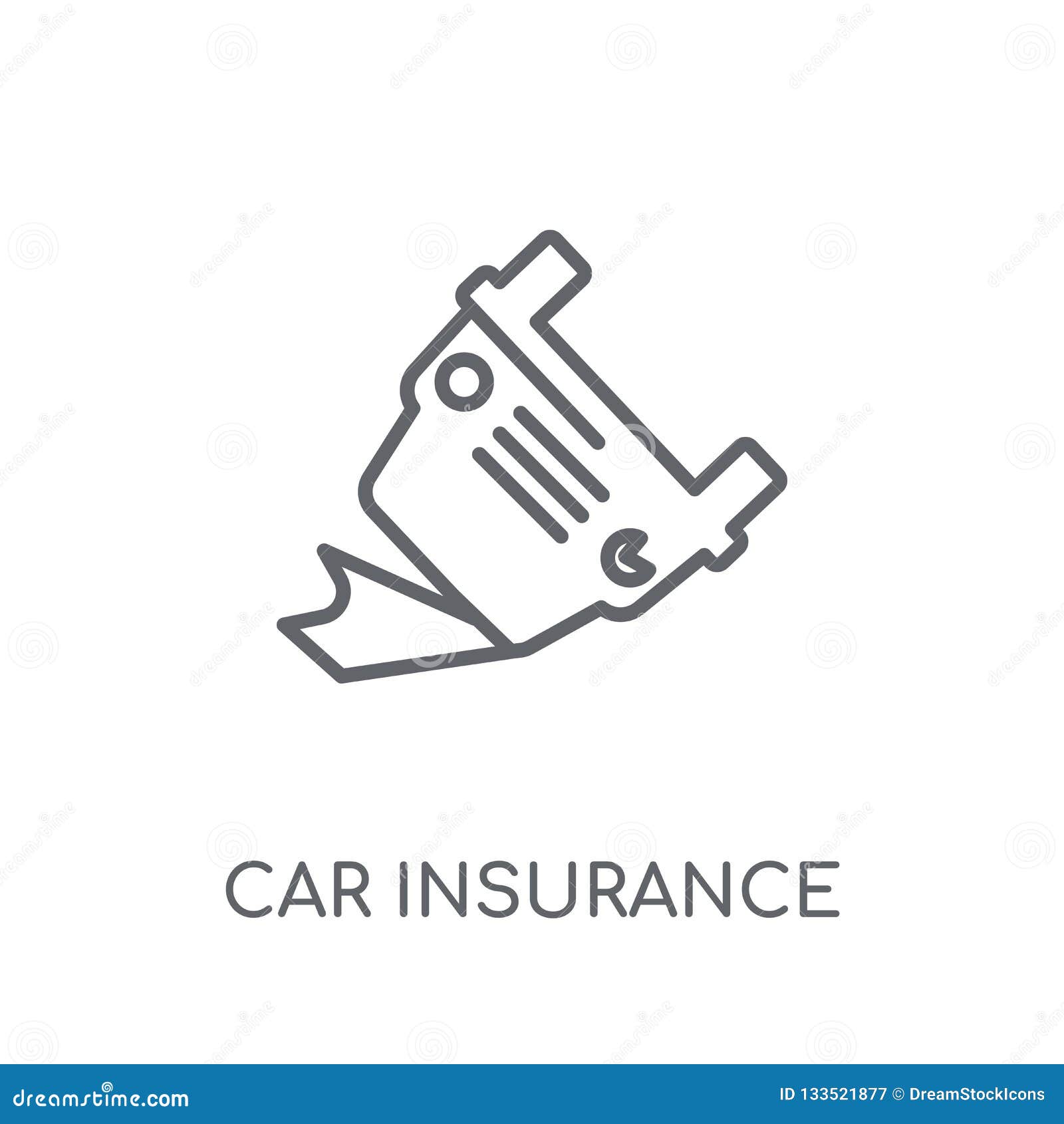Car Insurance Linear Icon. Modern Outline Car Insurance Logo Con Stock ...