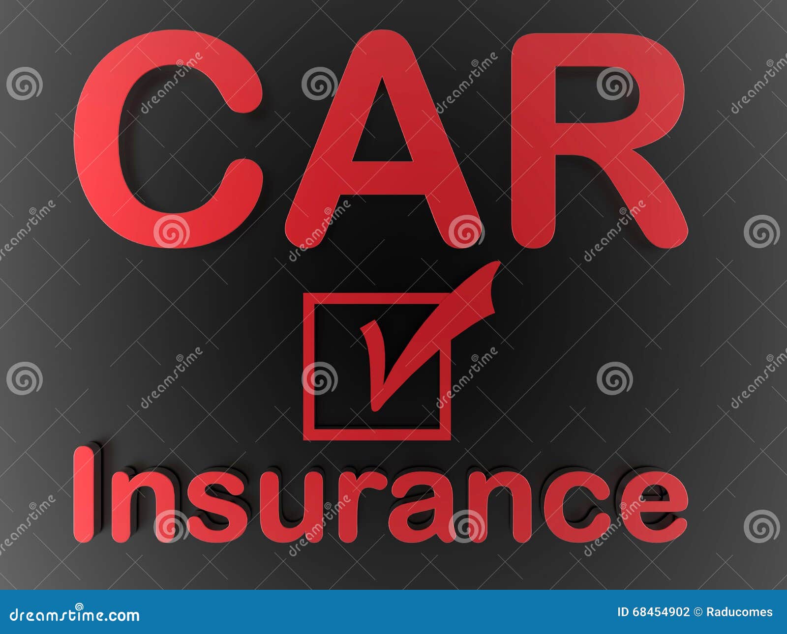 Car Insurance Message on Black Stock Illustration - Illustration of ...