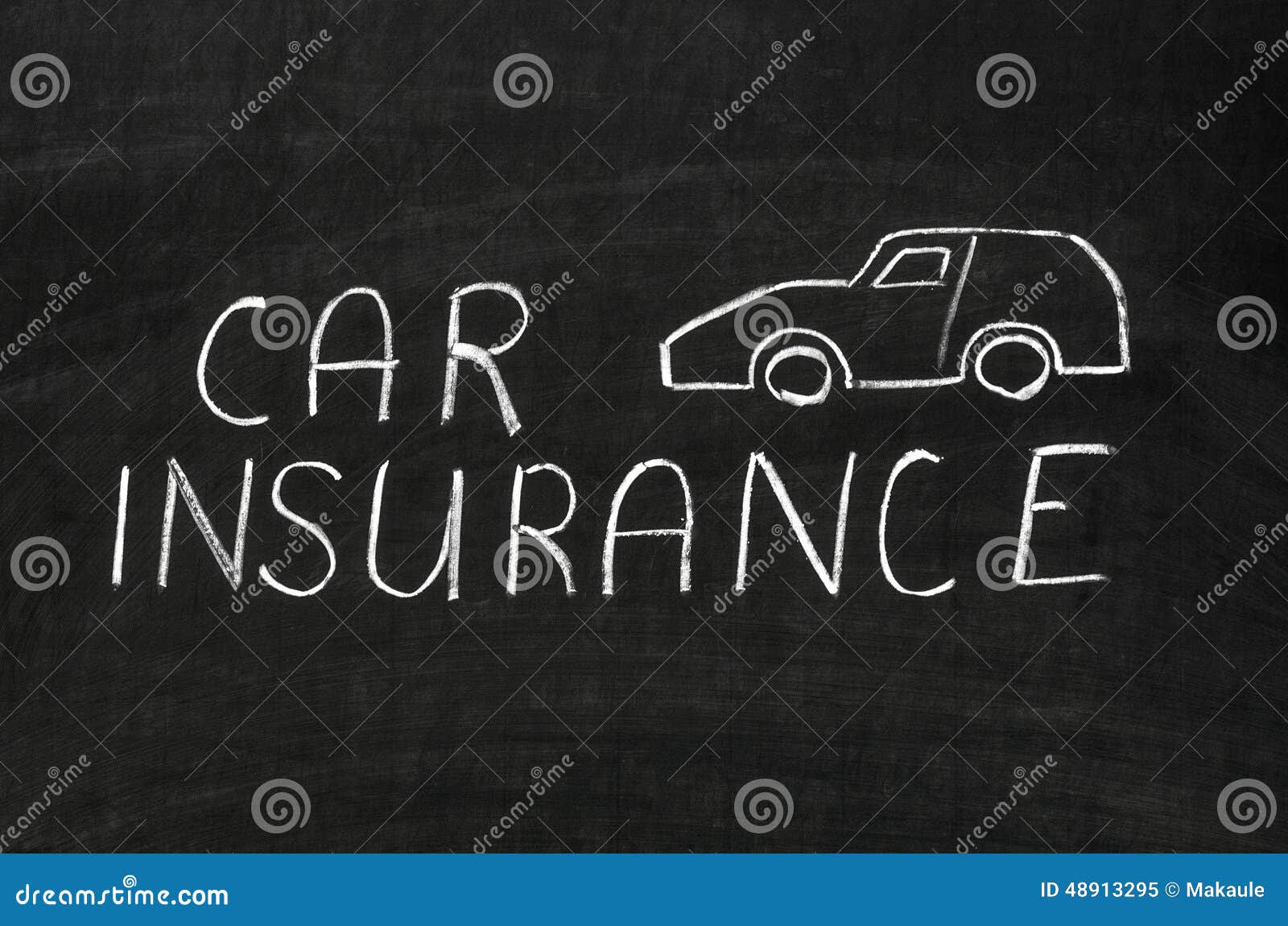 Car insurance stock image. Image of chalkboard, financial - 48913295