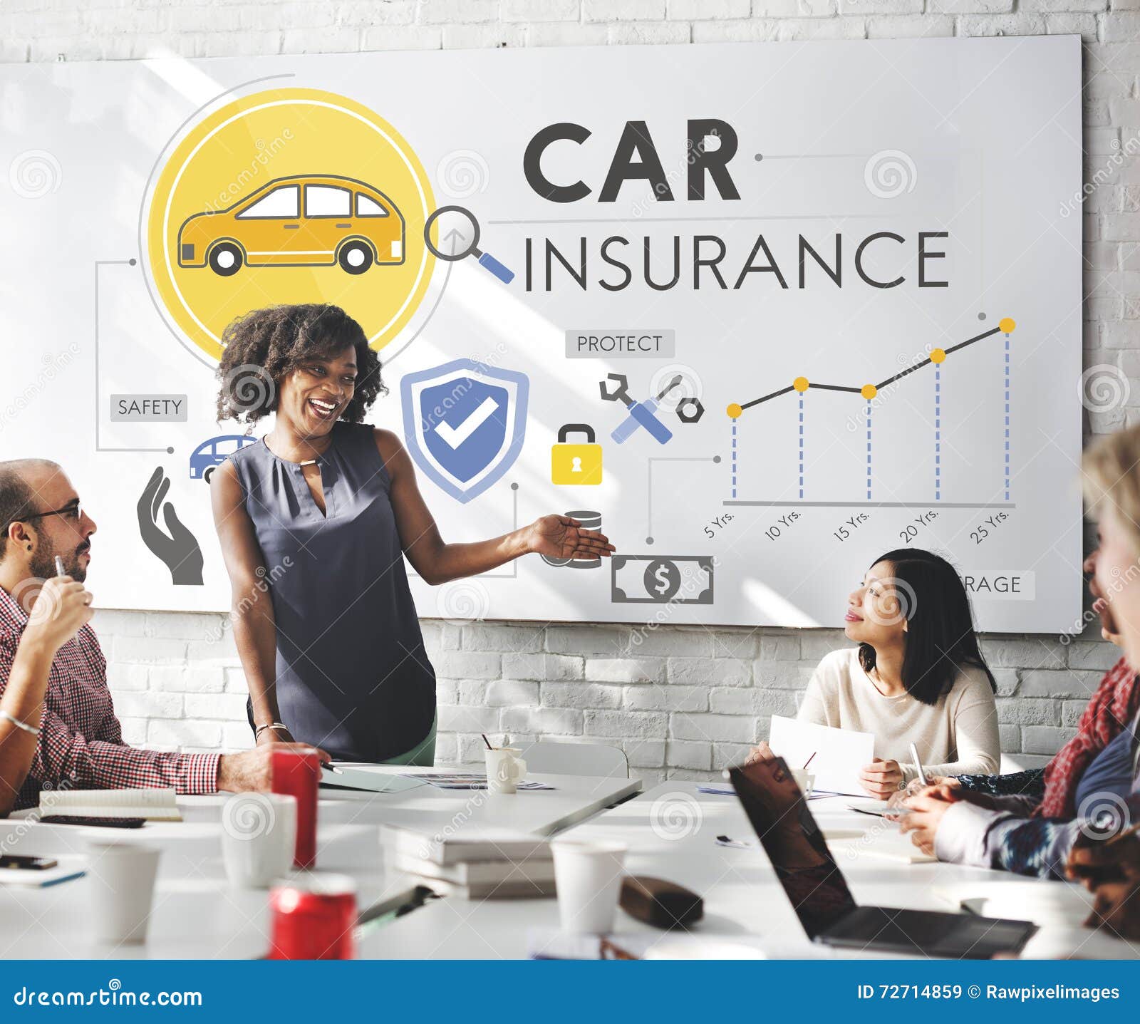 Car Insurance Policies Safety Coverage Concept Stock Image - Image of ...