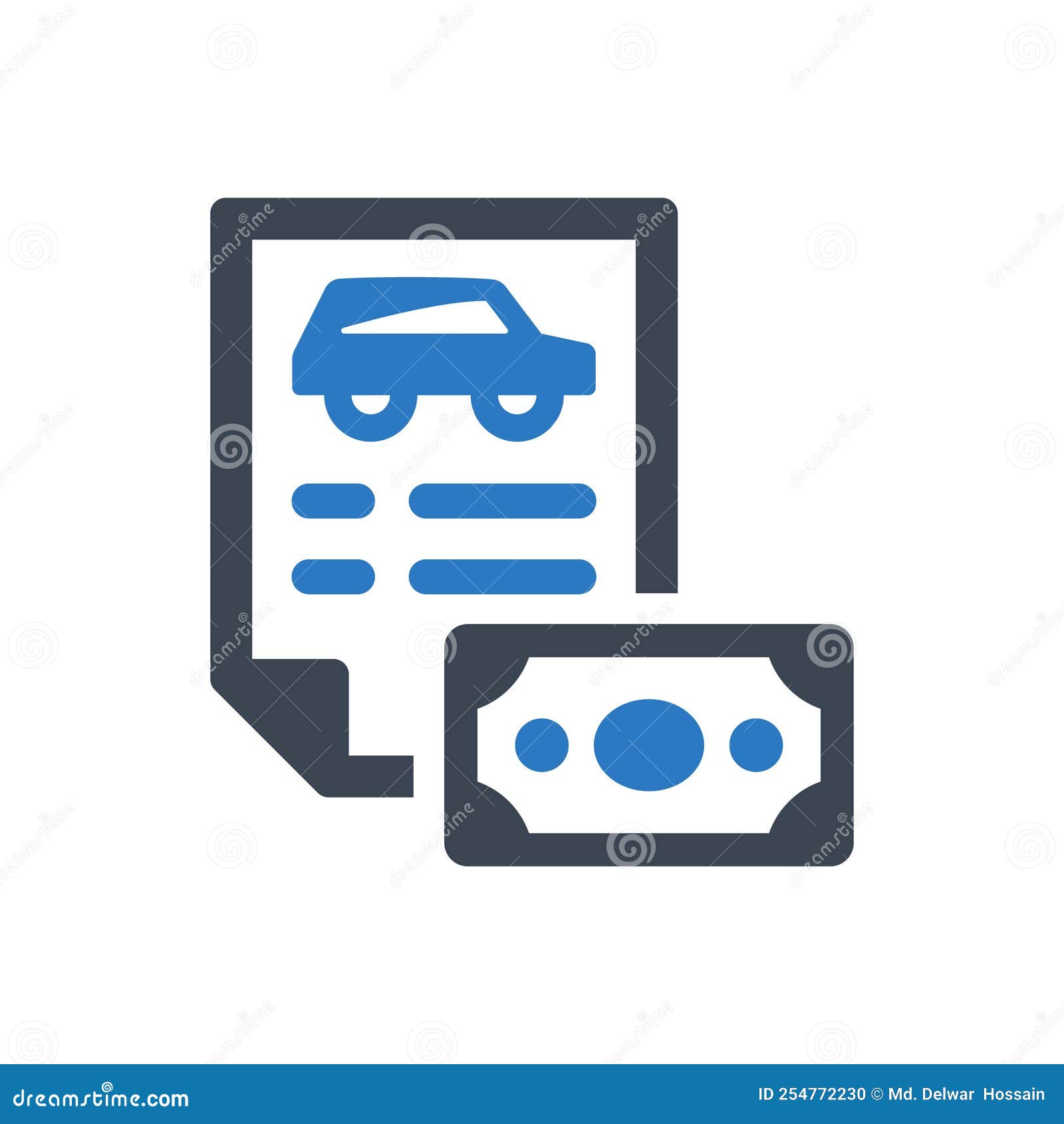 Car insurance policy icon stock vector. Illustration of policy - 254772230