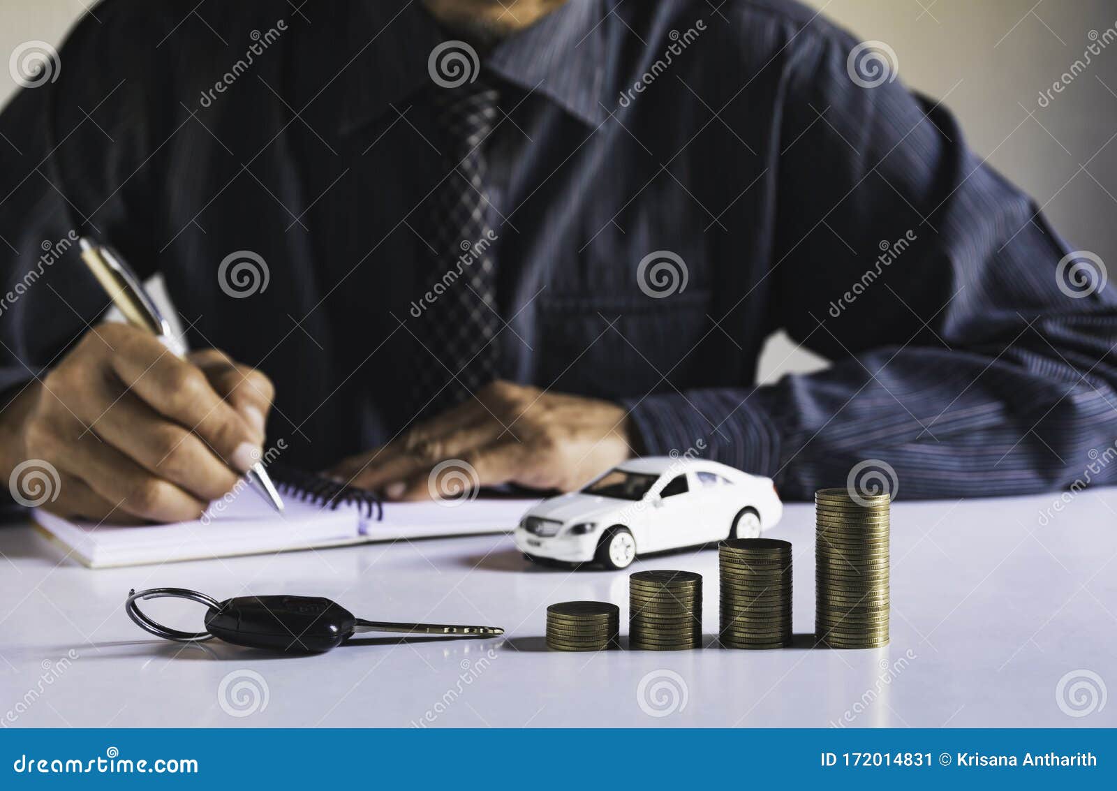 Car Insurance and Car Service. Accounting and Financial Concept Stock ...