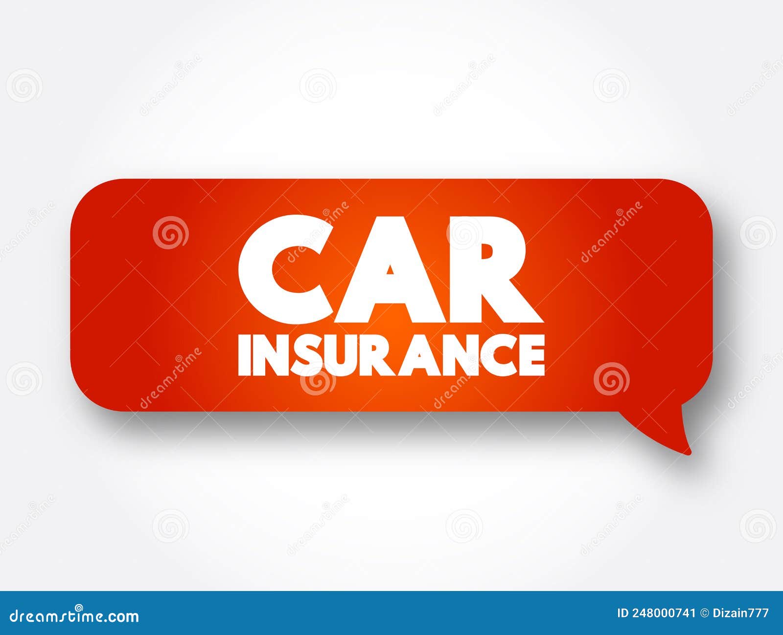 Car Insurance Text Message Bubble, Concept Background Stock ...