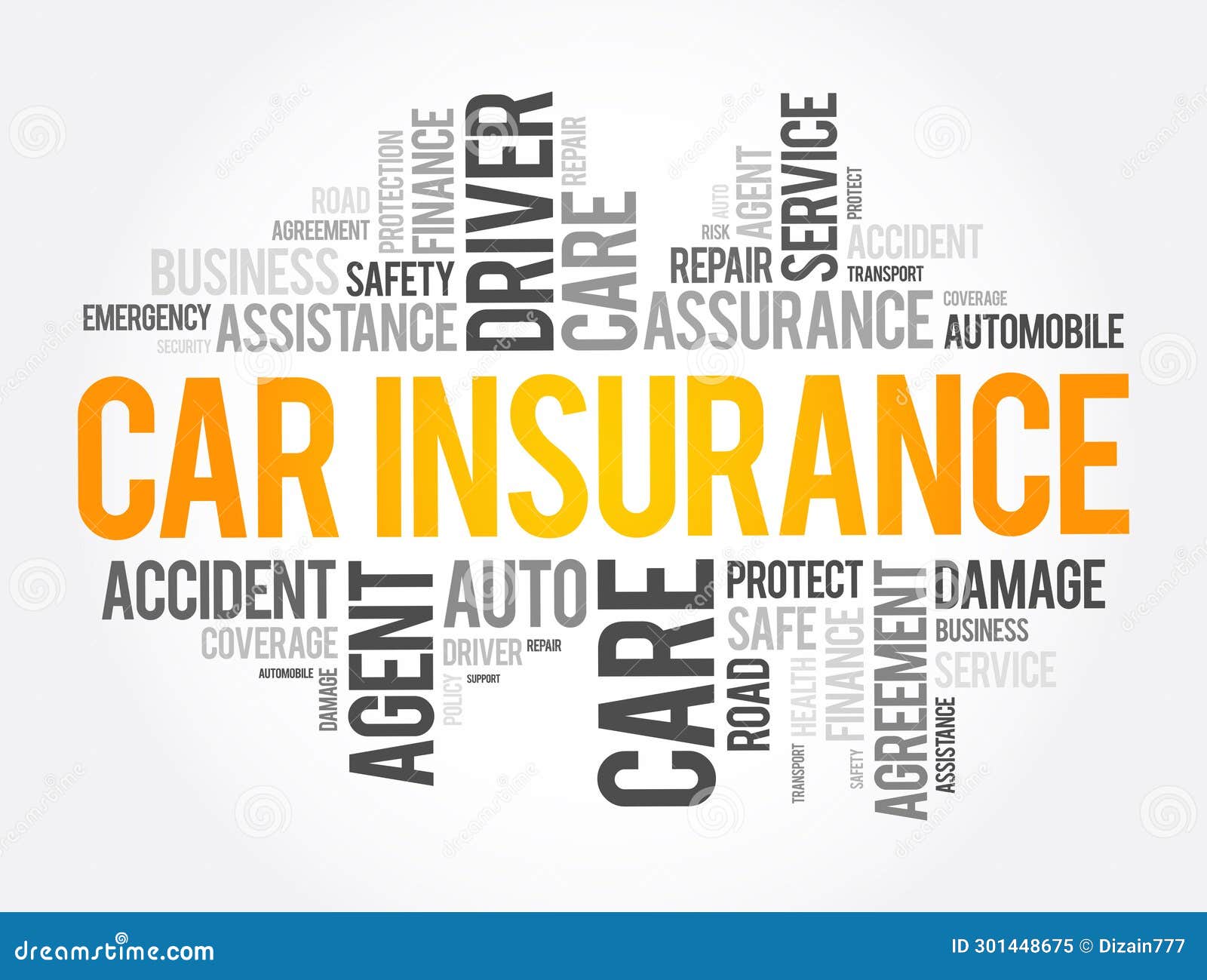Car Insurance Word Cloud Collage, Business Concept Background Stock ...