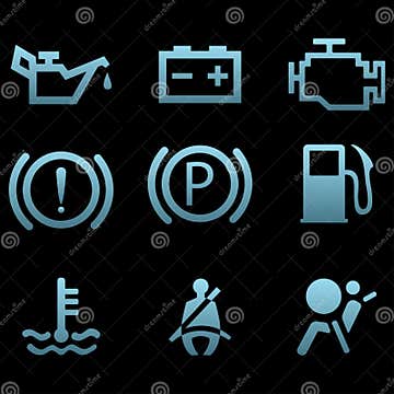 Car interface symbols stock vector. Illustration of icon - 39907779
