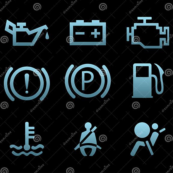 Car interface symbols stock vector. Illustration of icon - 39907779