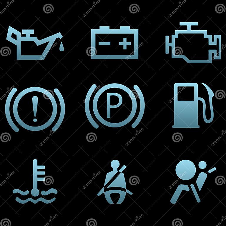 Car interface symbols stock vector. Illustration of icon - 39907779