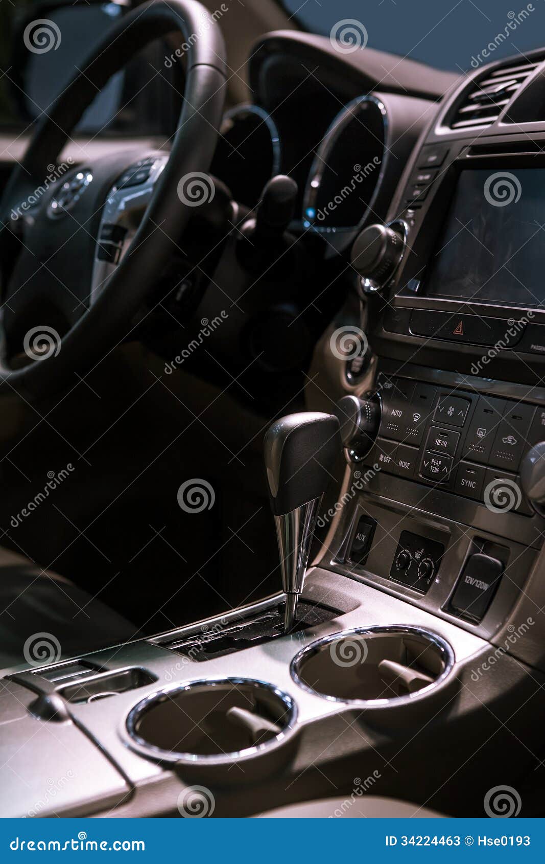 Car interior stock image. Image of details, automatic - 34224463