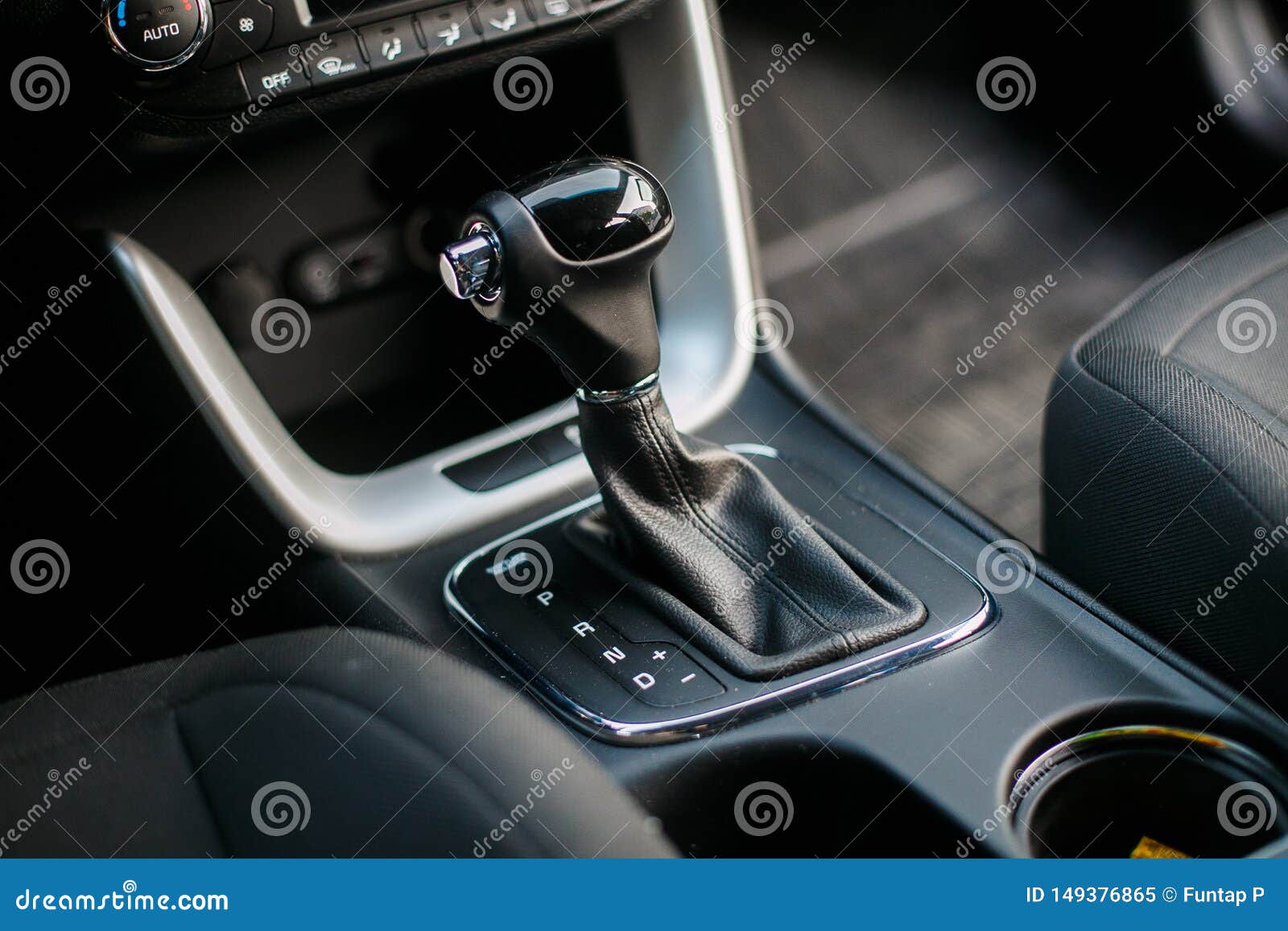 Car Interior. Automatic Transmission Gear Shift Stock Image - Image of ...