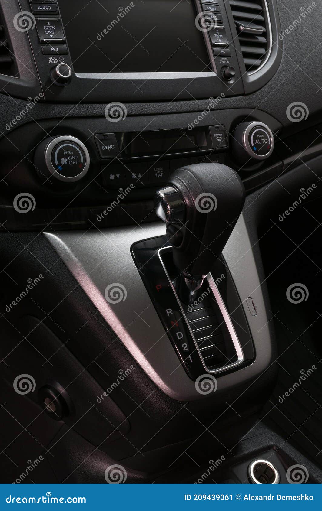 Car Interior. Automatic Transmission Gear Shift Stock Image - Image of ...