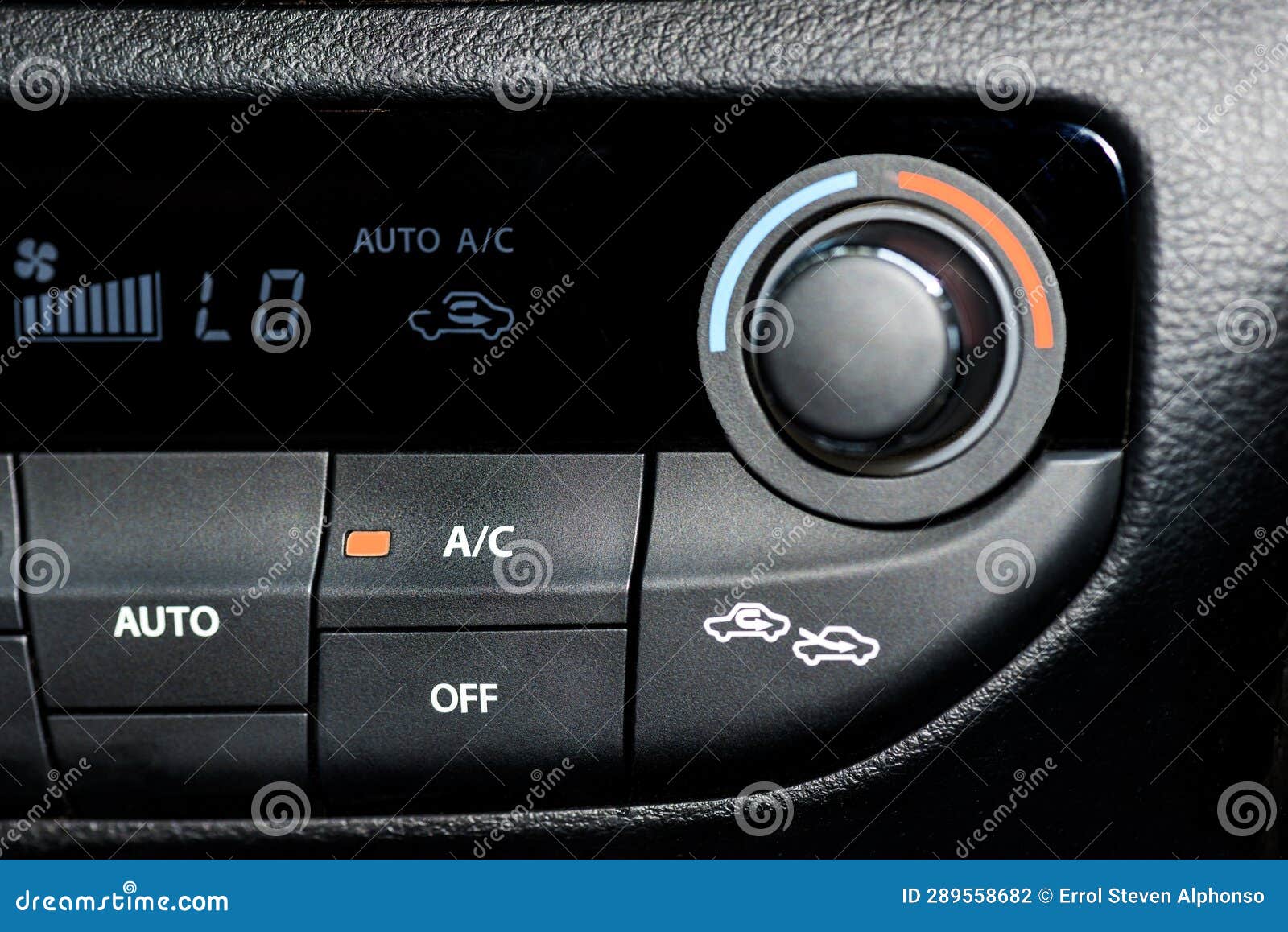 Car Interior Close-up – Dashboard AC Controller Stock Photo - Image of ...