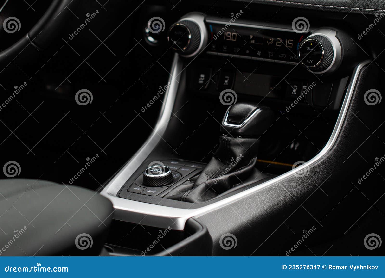 Car Interior Console Close Up View. Stock Image - Image of multimedia ...