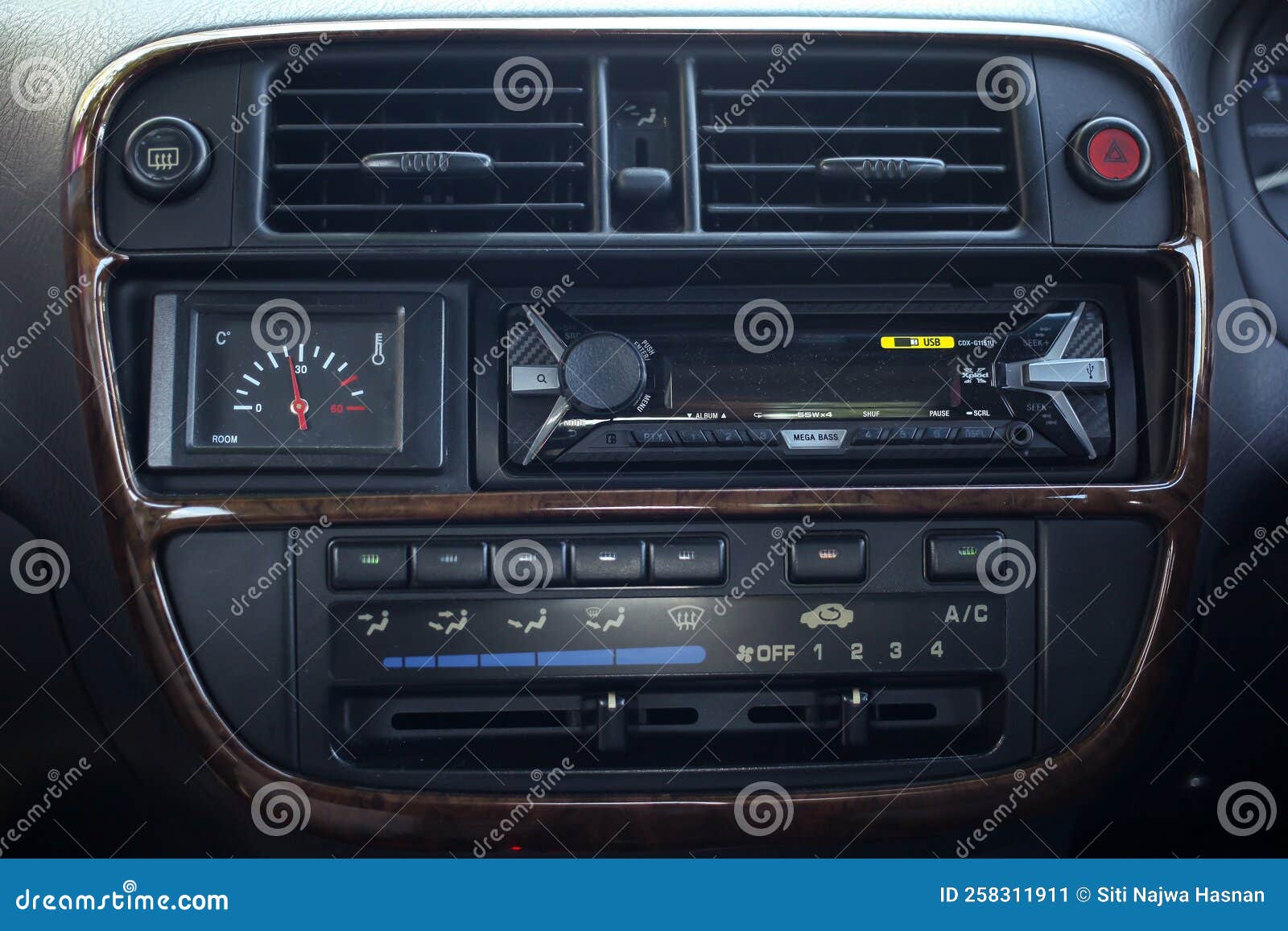 Car interior. stock image. Image of equipment, dial - 258311911