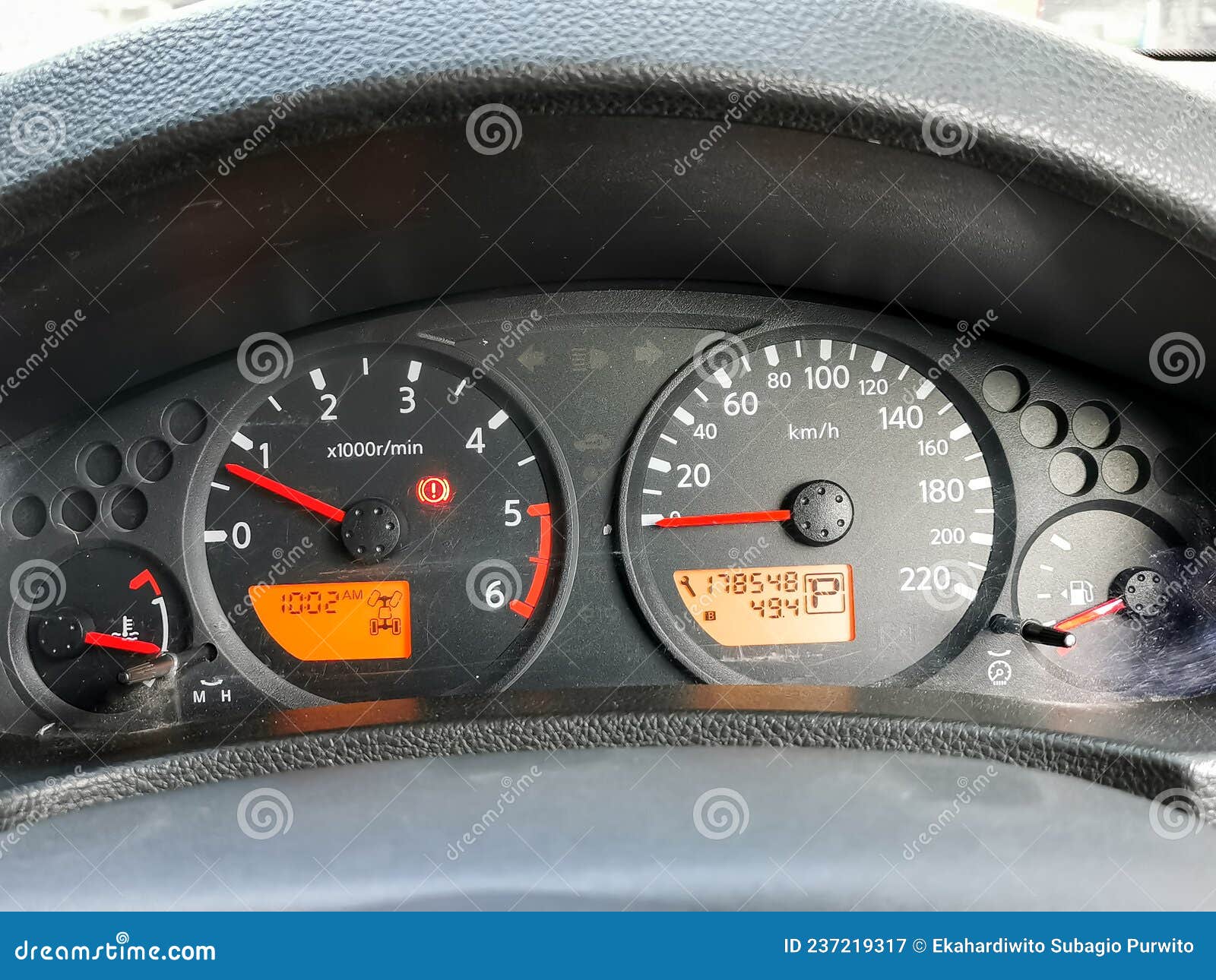 Car Interior Dashboard Details. Speedometer Display Stock Image - Image ...