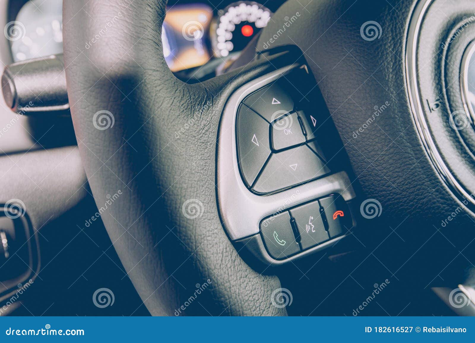Car interior details stock image. Image of modern, buttons - 182616527