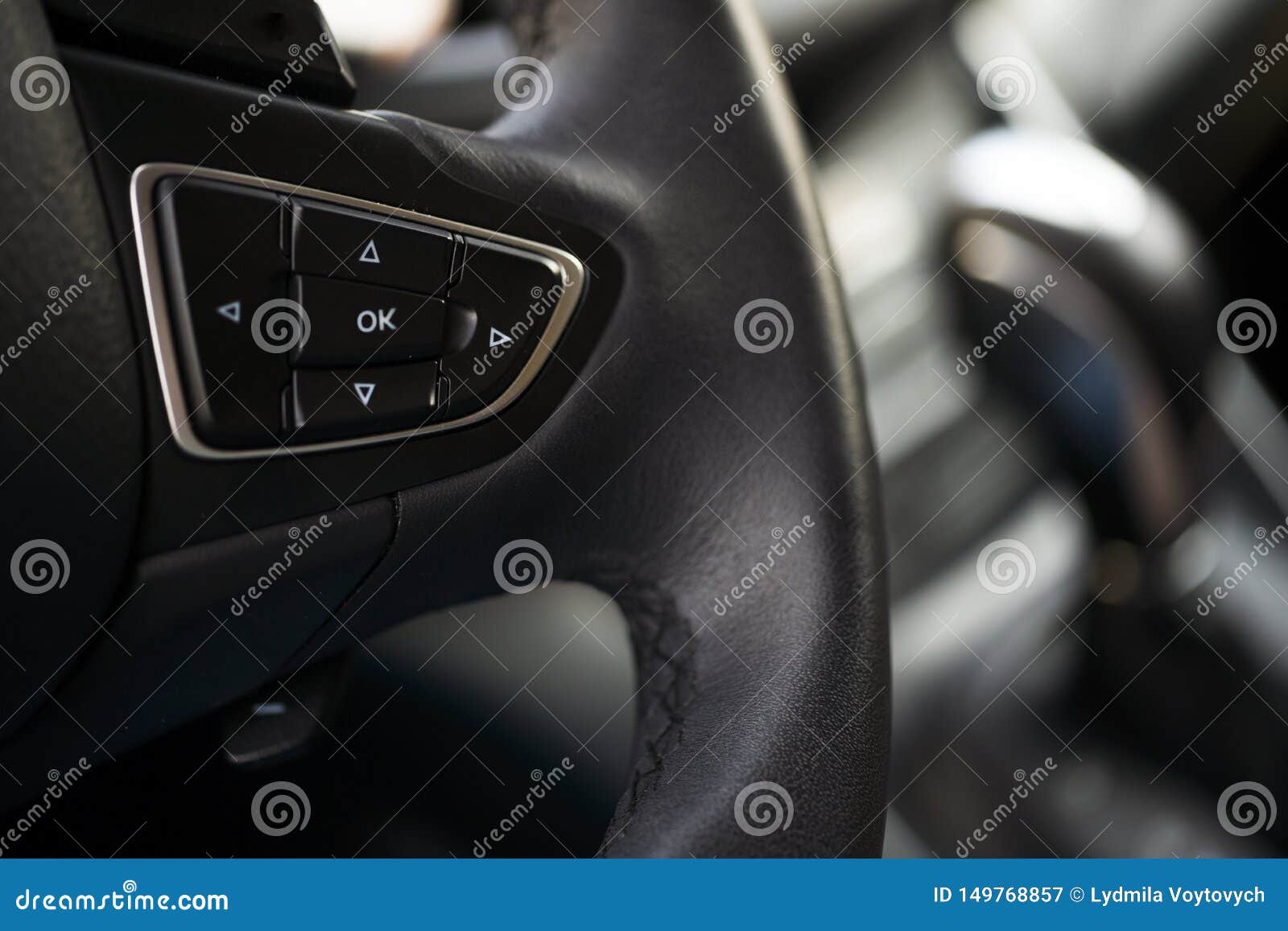Car Interior Driver Side View. Modern Car Interior Design Stock Image ...