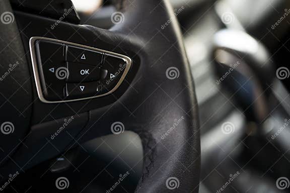 Car Interior Driver Side View. Modern Car Interior Design Stock Image ...