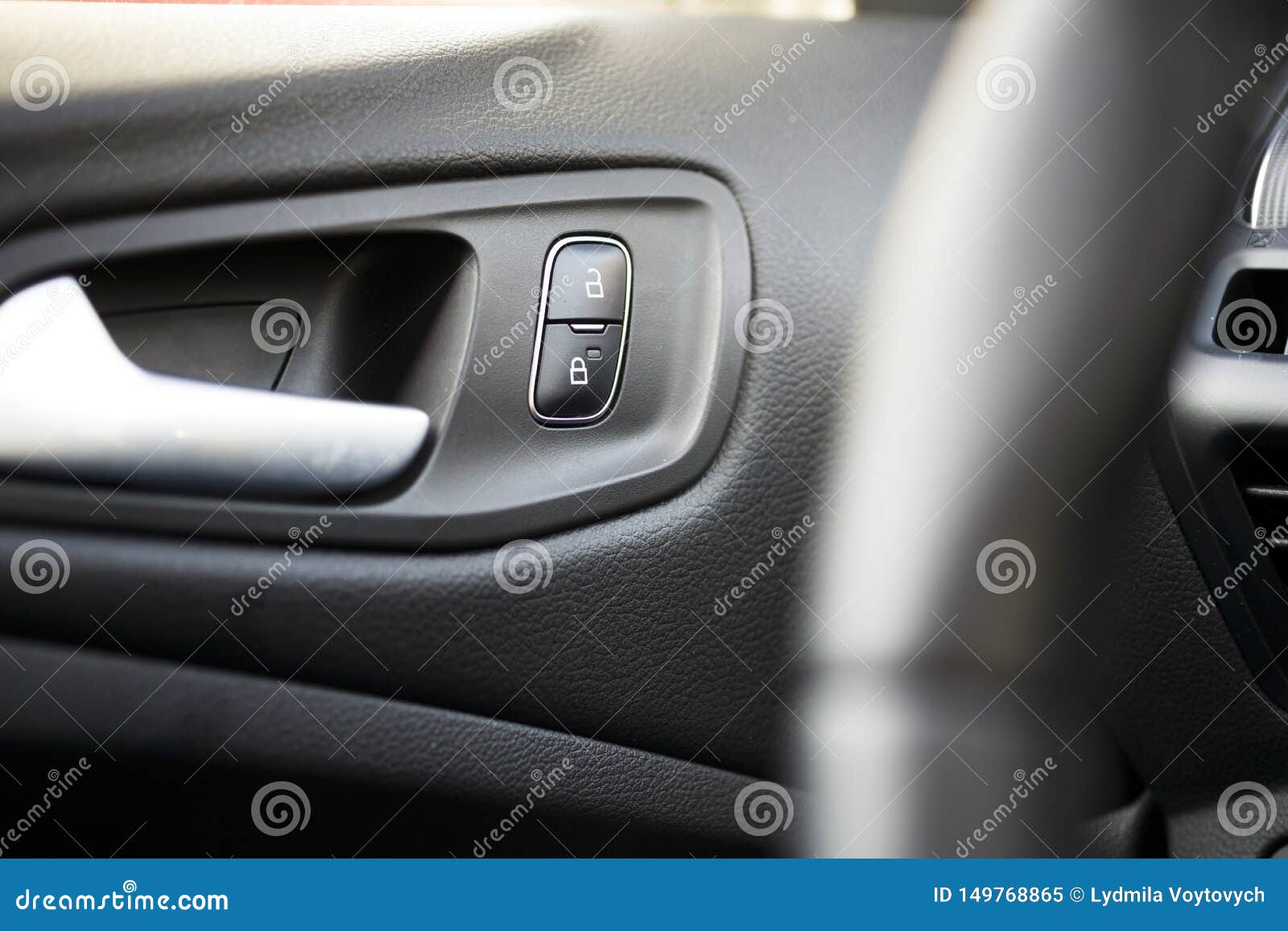 Car Interior Driver Side View. Modern Car Interior Design Stock Image ...