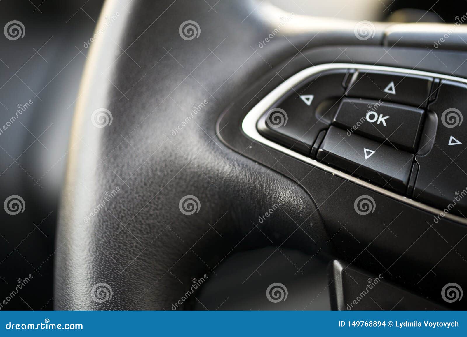 Car Interior Driver Side View. Modern Car Interior Design Stock Photo ...