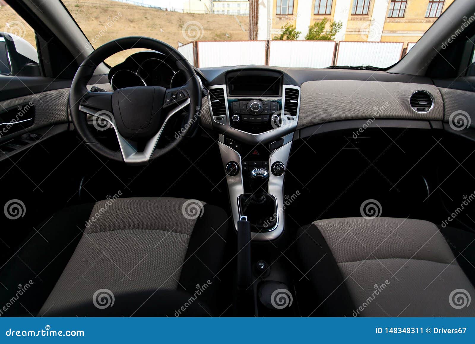 Car Interior from the Inside. Close Up Stock Image - Image of clutch ...