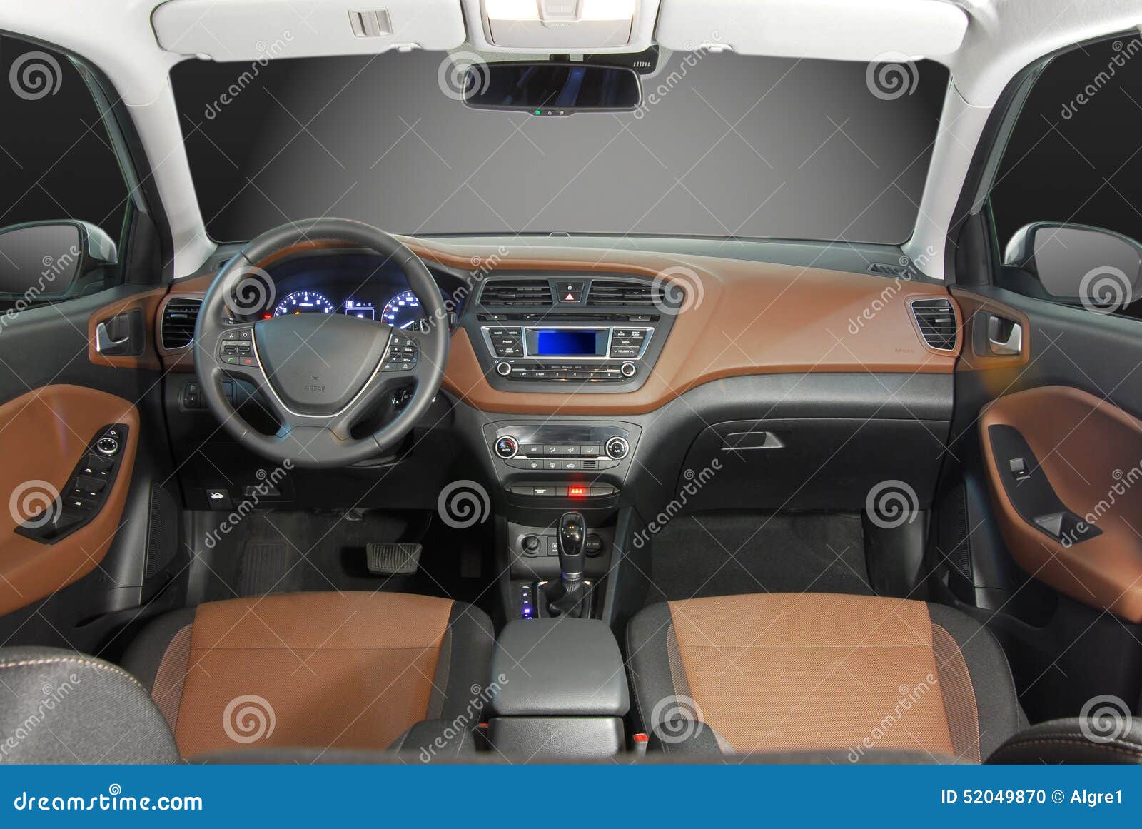 Car interior stock photo. Image of driver, airbag, safety - 52049870