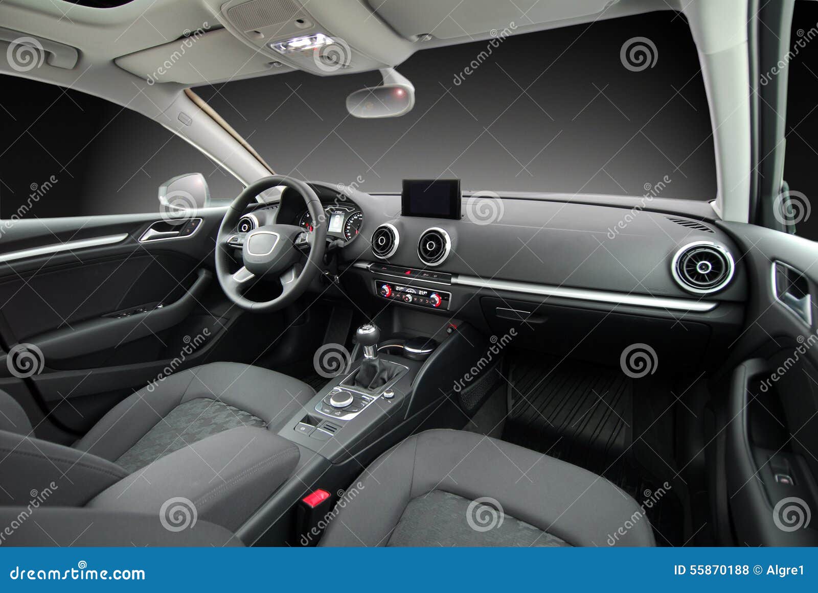 Car interior stock photo. Image of equipment, safety - 55870188