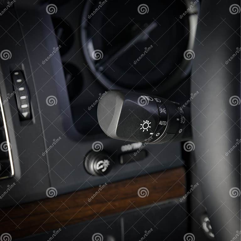 Car Interior with Light Switch Stock Image - Image of luxury, equipment ...