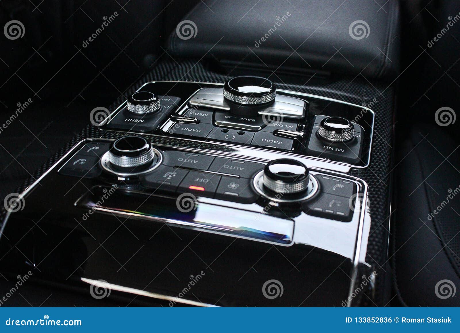 Car Interior Luxury Service. Car Interior Details Stock Photo - Image ...