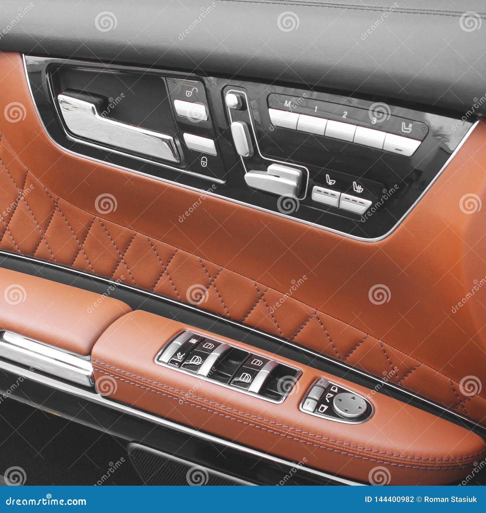 Car Interior Luxury Service. Car Interior Details Stock Photo - Image ...