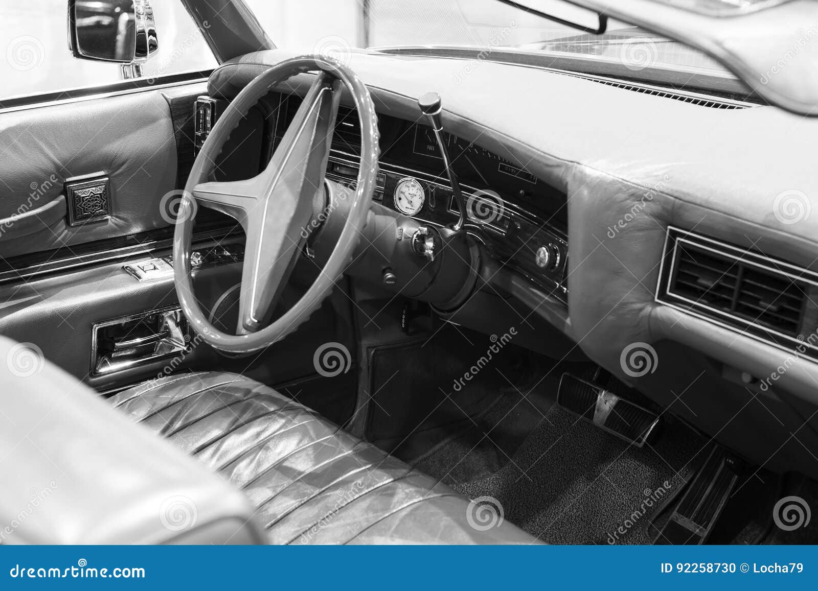 Car interior in old car stock photo. Image of black, interior - 92258730