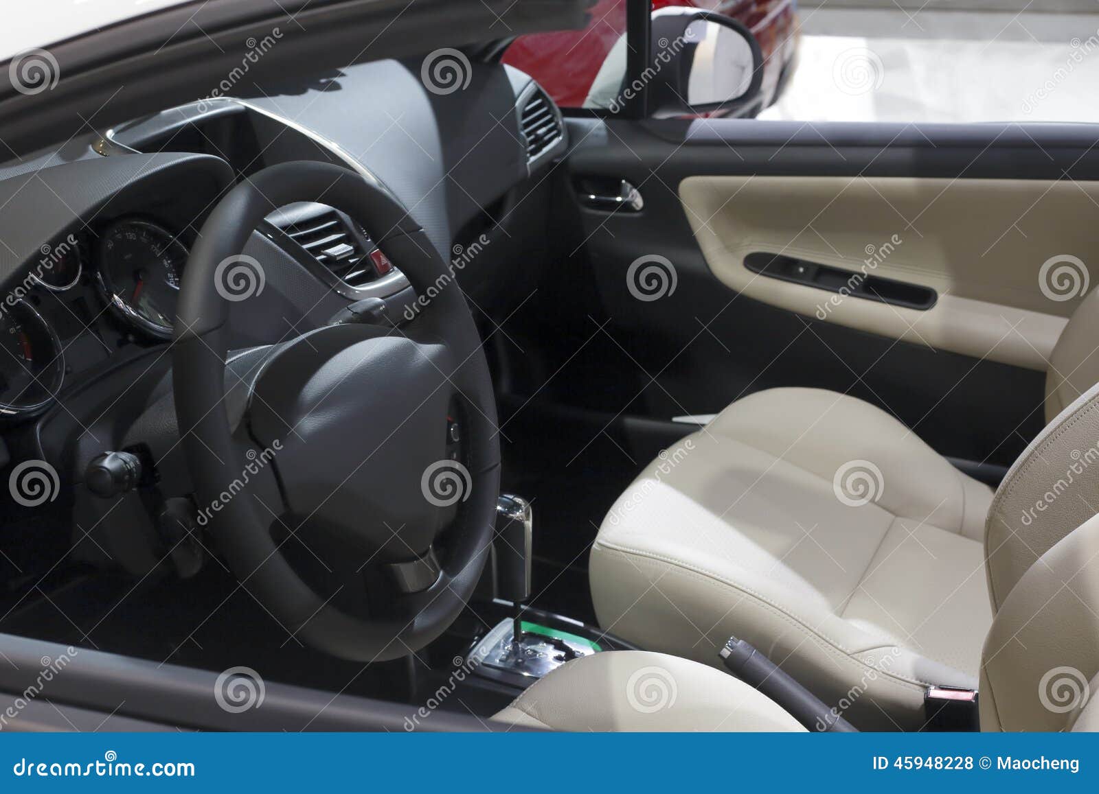 Car Interior and Open Windows Stock Photo - Image of chair, vehicle ...