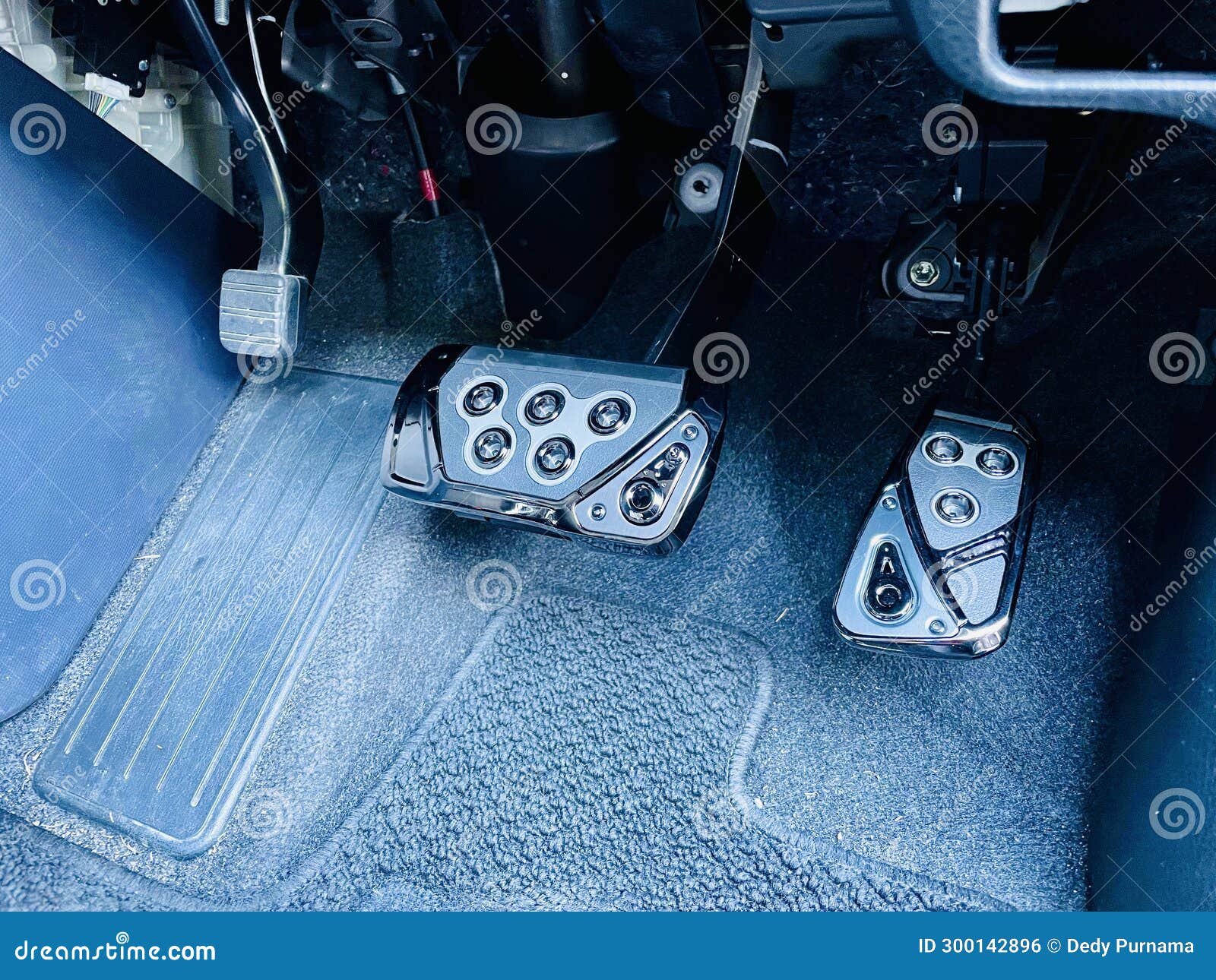 Car interior racing pedal stock photo. Image of design - 300142896