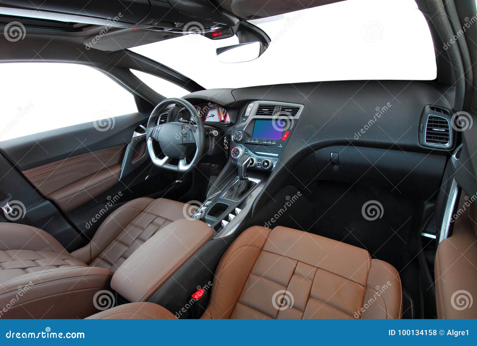 Car interior stock photo. Image of chair, guidance, condition - 100134158