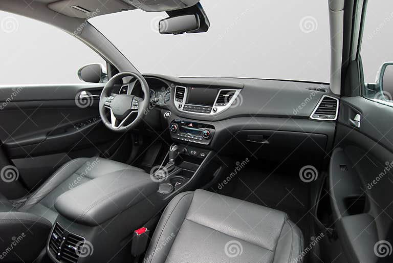 Car interior stock photo. Image of control, front, auto - 102238130