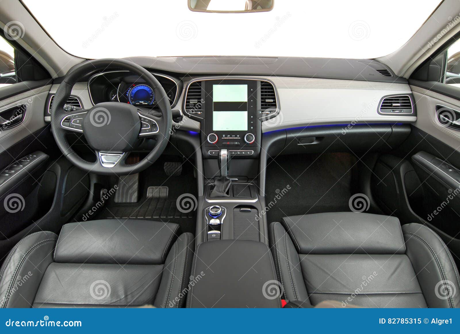Car interior stock image. Image of windshield, navigation - 82785315