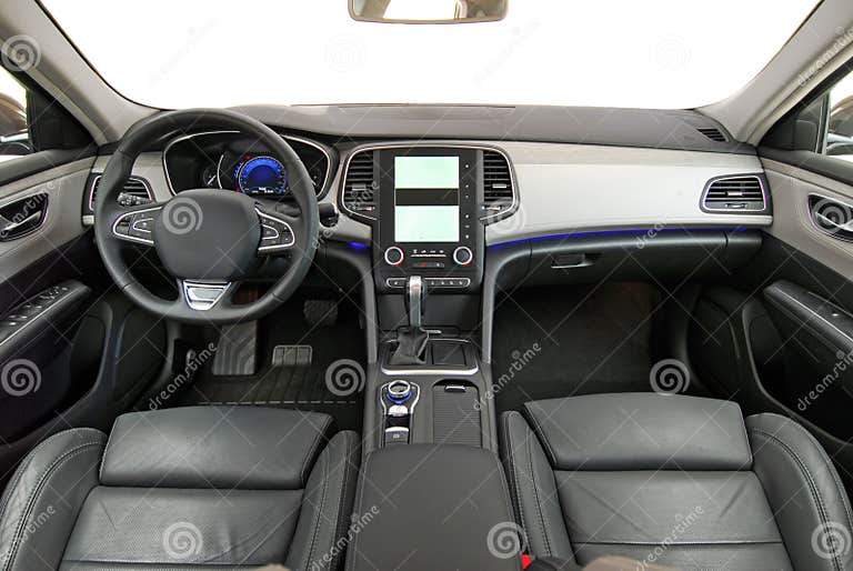 Car interior stock image. Image of windshield, navigation - 82785315