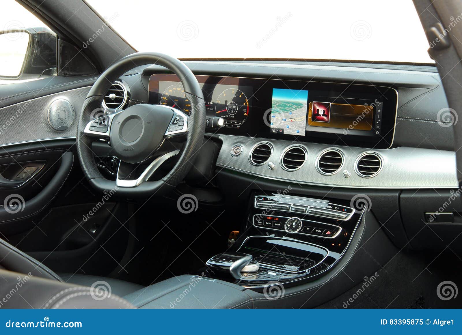 Car interior stock image. Image of comfortable, equipment - 83395875