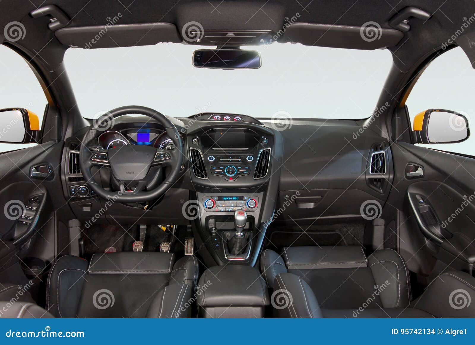 Car interior stock photo. Image of seatbelt, passenger - 95742134