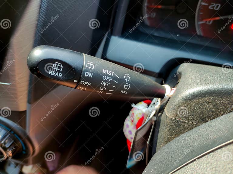 Handle for Wiper Adjustment Stock Photo - Image of button, details ...