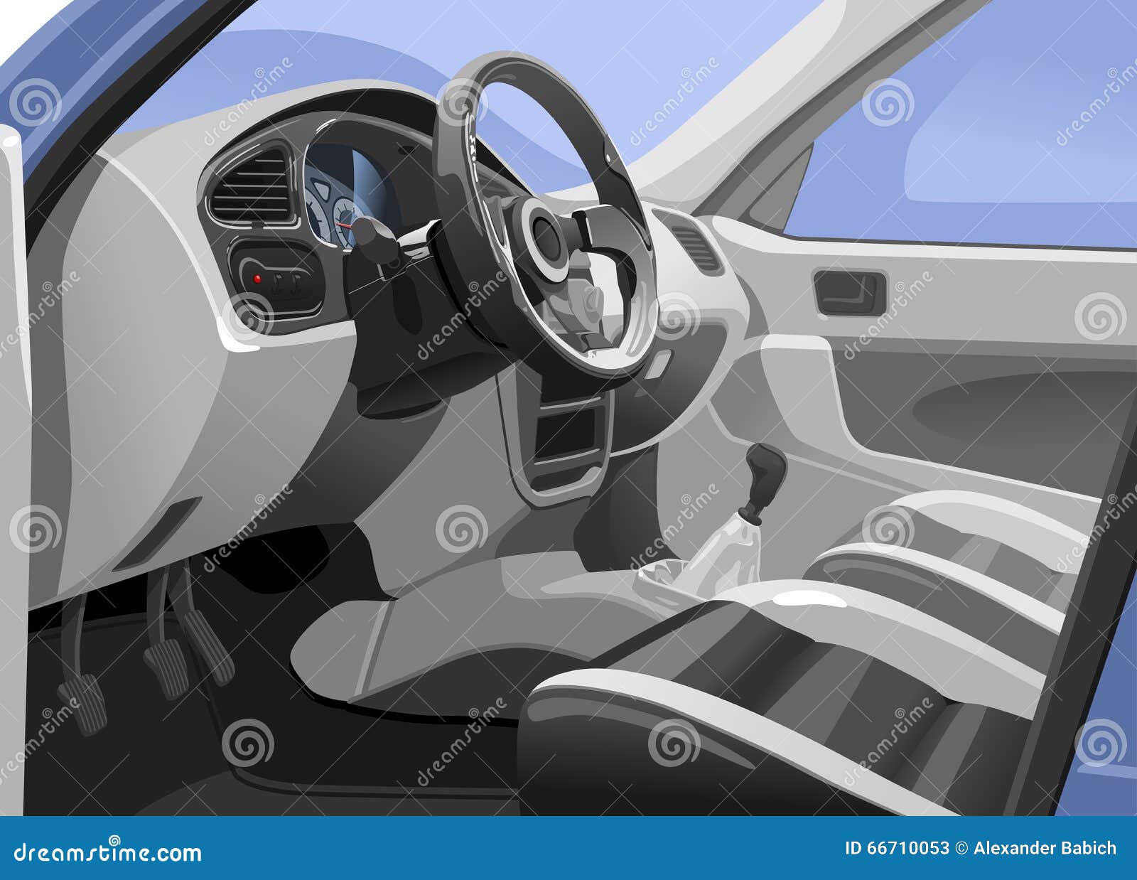 Car interior stock vector. Illustration of cartoon, drive - 66710053