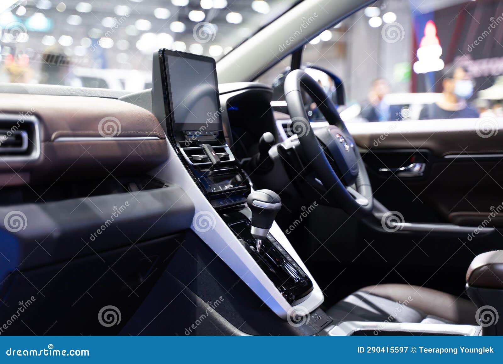 Car Interior View, Design Elements in the Zone in Front of the Driver ...