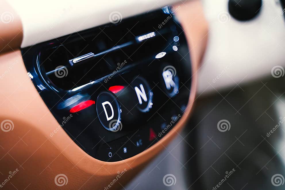 Car Interior View, Design Elements in the Zone in Front of the Driver ...